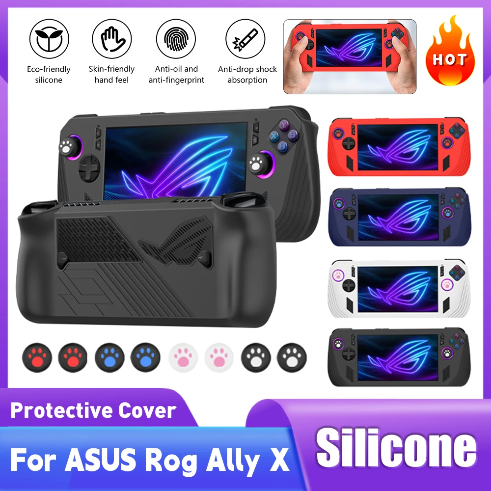 For Asus ROG Ally X Gaming Console Silicone Protective Cover Shockproof ...
