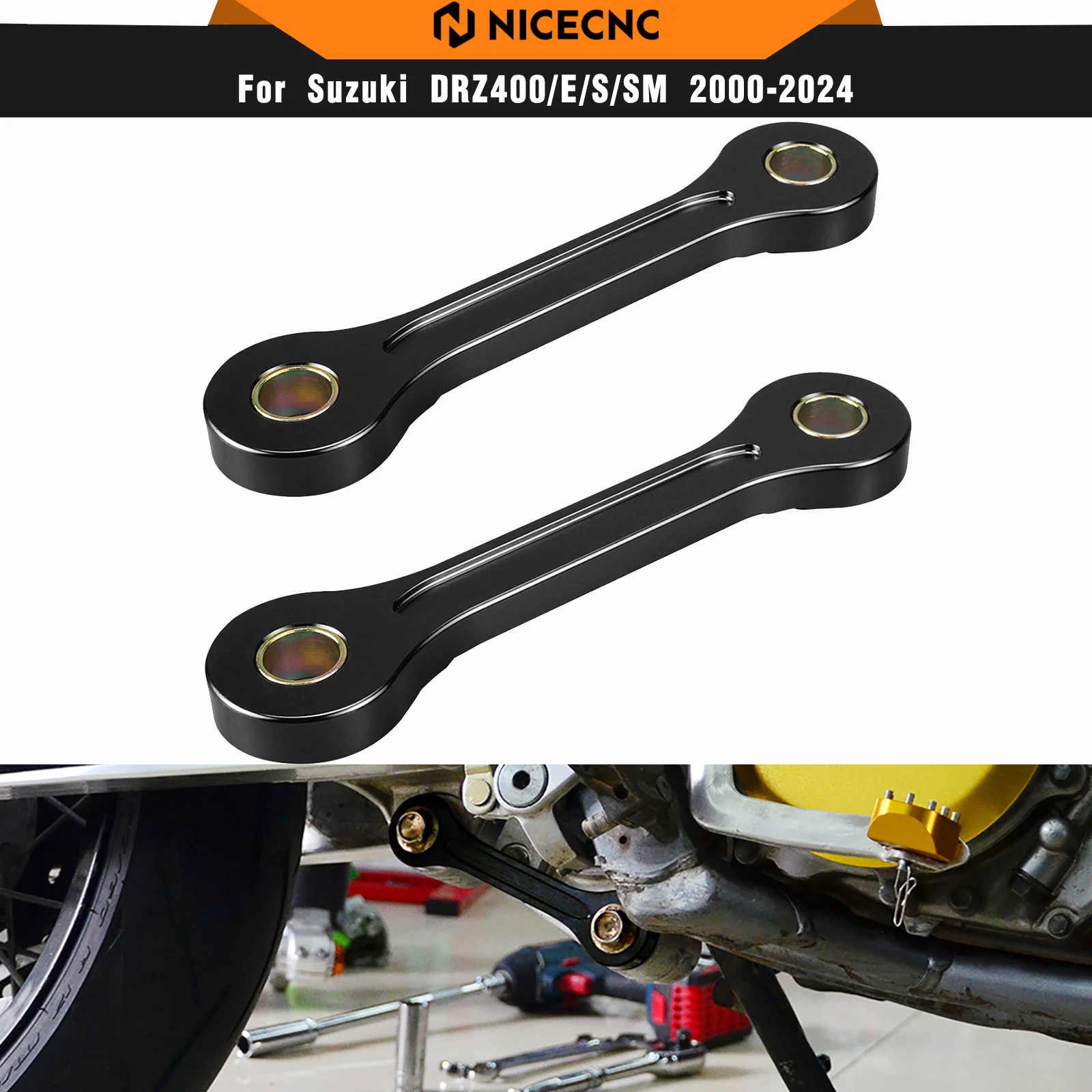 NICECNC For Suzuki DRZ400SM 2000-2024 Lowering Links Kit DRZ400S ...