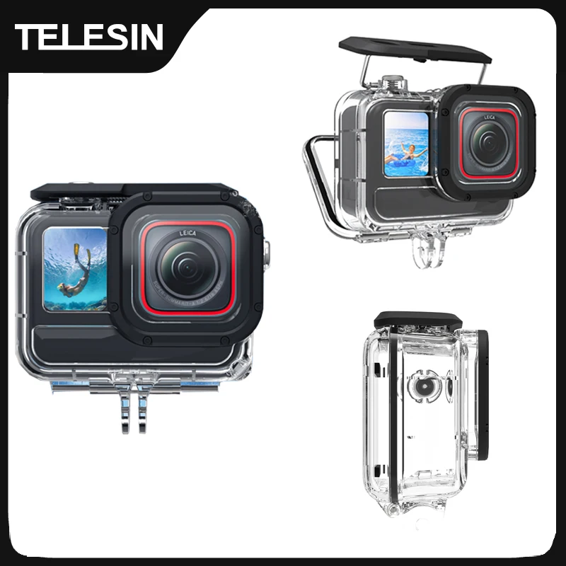 TELESIN-45M-Waterproof-Case-For-Insta-360-Ace-pro-Underwater-Diving ...