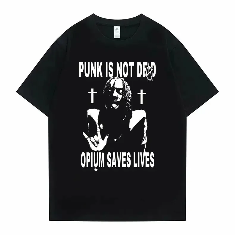 Hip-Hop-Oversized-Playboi-Carti-Punk-Is-Not-Ded-Opium-Saves-Lives-Print ...