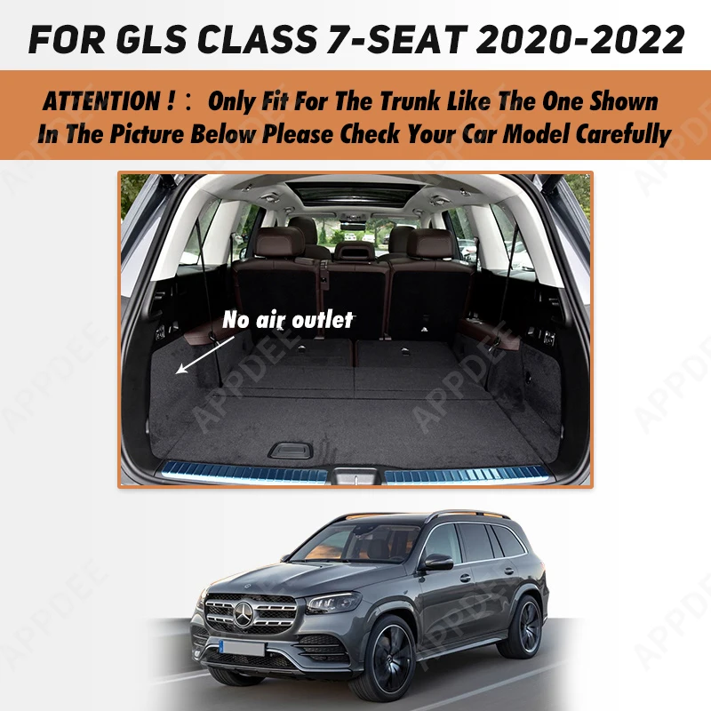 Full Coverage Trunk Mat For Mercedes Benz GLS Class X167 7-Seat 2020 ...