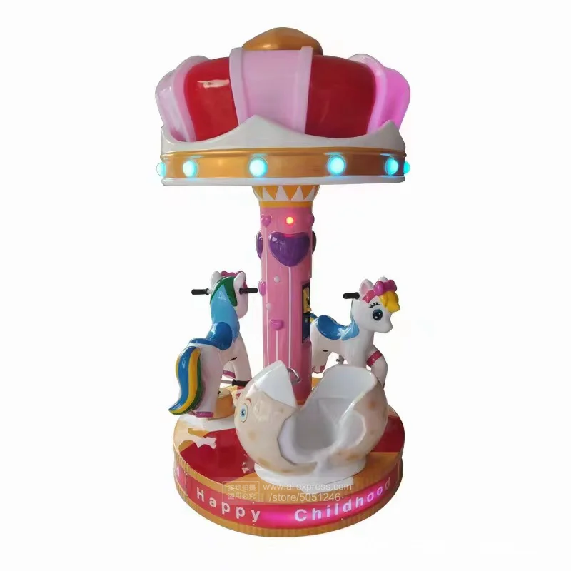 Coin-Operated-Small-Carousel-Horse-Kiddie-Rides-Merry-Go-Round-Indoor ...
