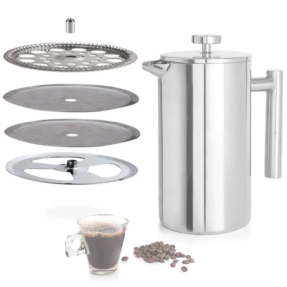 4-Pcs-Stainless-Steel-French-Press-Filters-Mesh-Filters-Spiral-Plate ...
