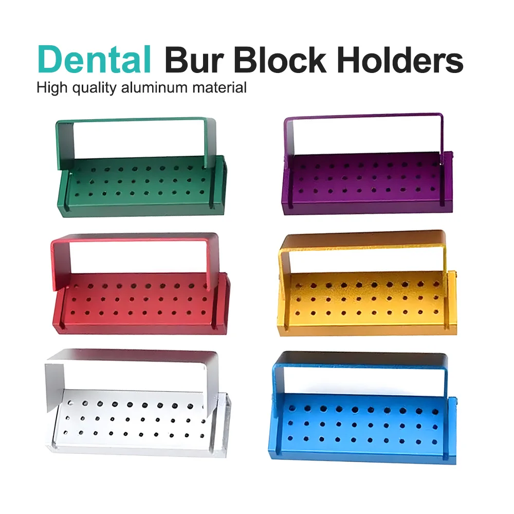30-Holes-Aluminium-Dental-Bur-Holder-Block-Denspay-Dental-Bur-Drill ...