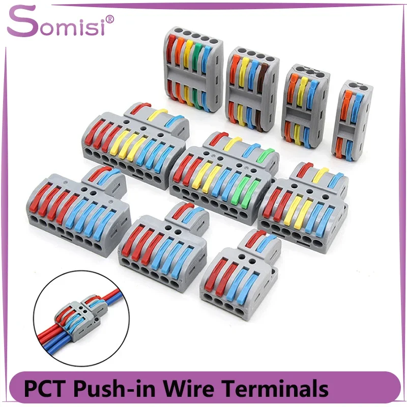 5-100pcs-Push-in-Wire-Terminals-PCT-Series-Connector-For-Cable ...