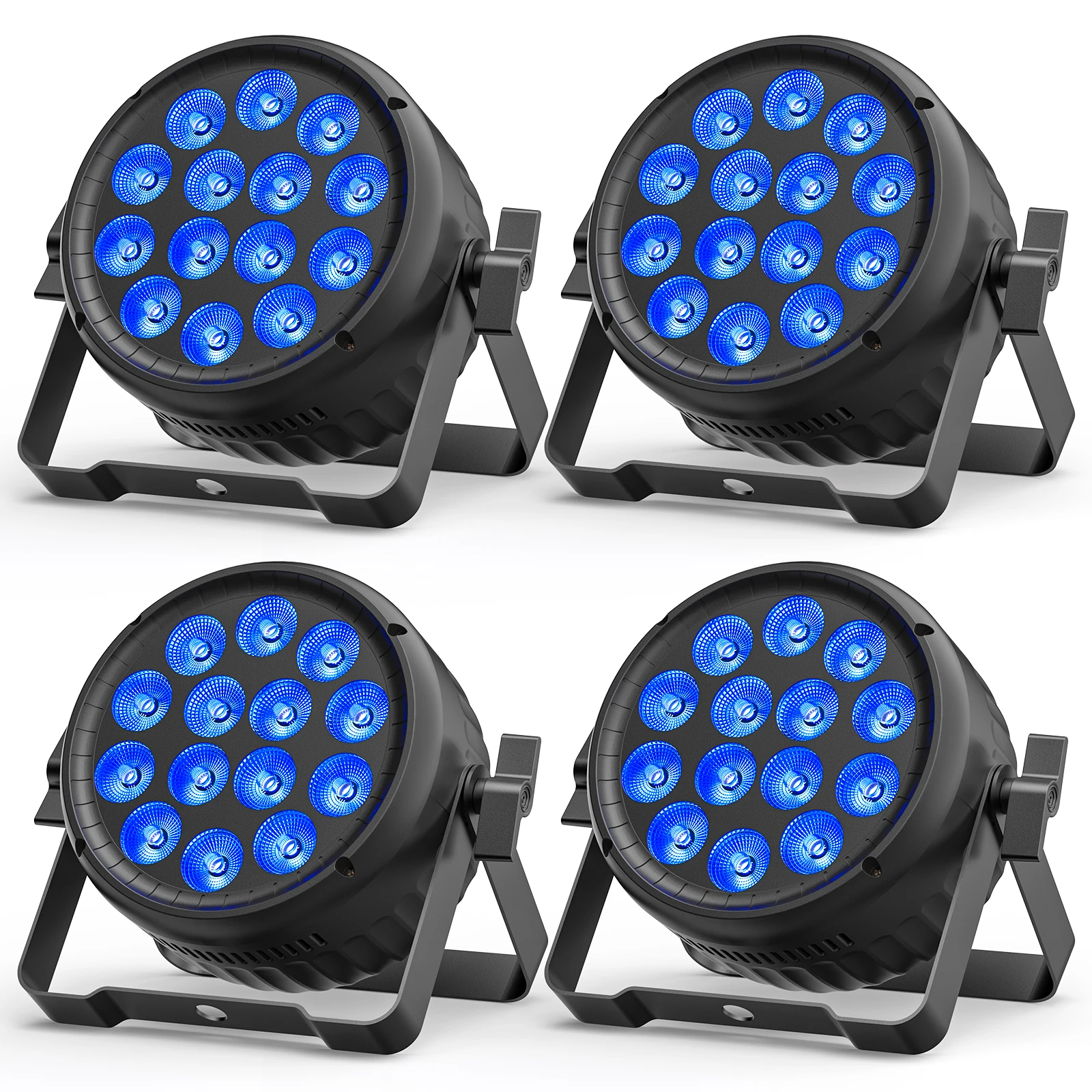 Yiflamefly 4 unids/set 180W Par luces 14X15W RGBW luces LED de ...