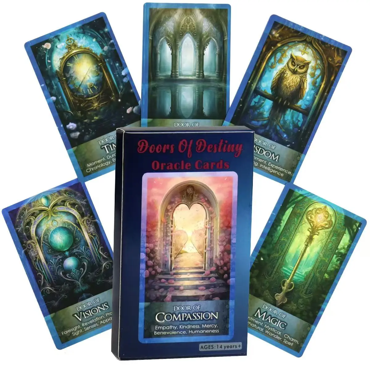 Doors of Destiny Oracle Deck 32-Card Tarot-Inspired Oracle Set 10.3*6cm ...