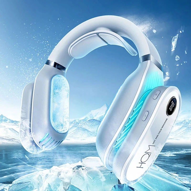Portable Wearable Air Conditioner 2 In 1 Neck Hanging Cooler Warmer USB ...