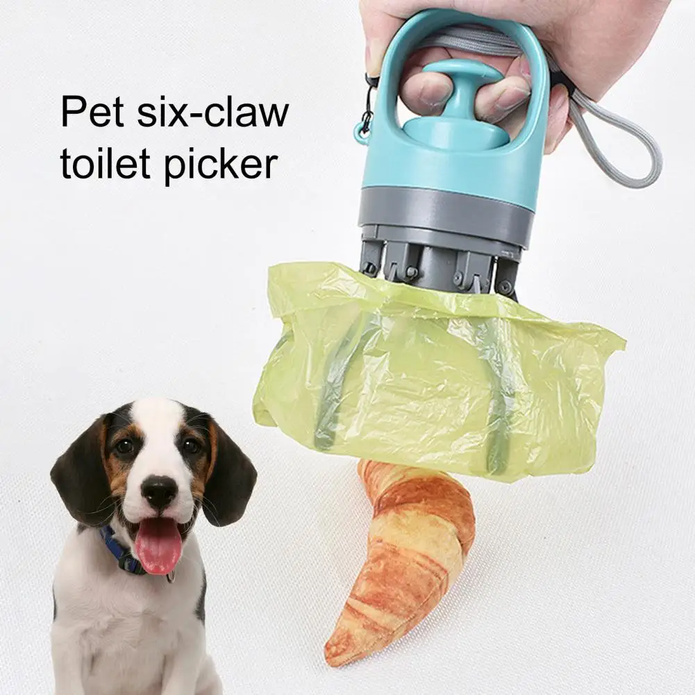 F-cil-de-usar-Pet-Pooper-Scooper-6-Claw-Dog-Picker-Shit-com-Dispenser ...