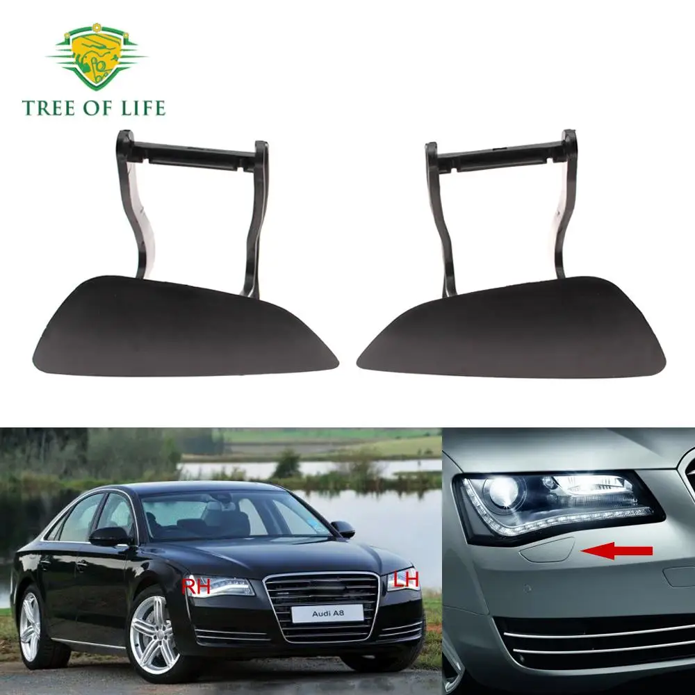 For-Audi-A8-S8-A8L-D4-4H-2011-2014-Front-Bumper-Headlight-Washer-Cover ...
