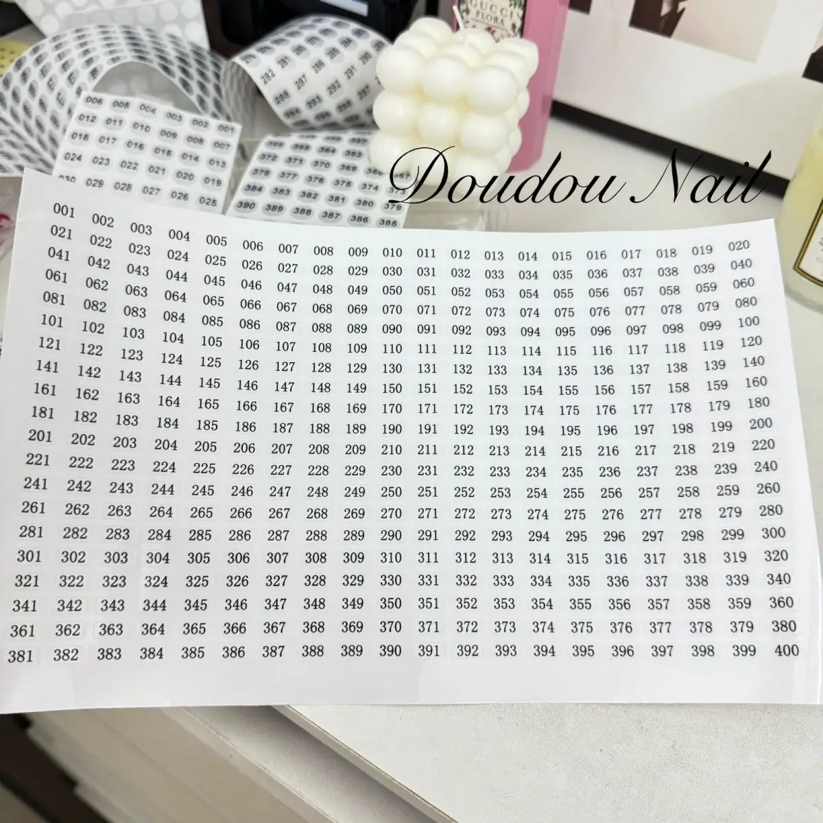 Nail-Color-Number-Sticker-1-to-800-Transparent-Self-adhesive-Number ...