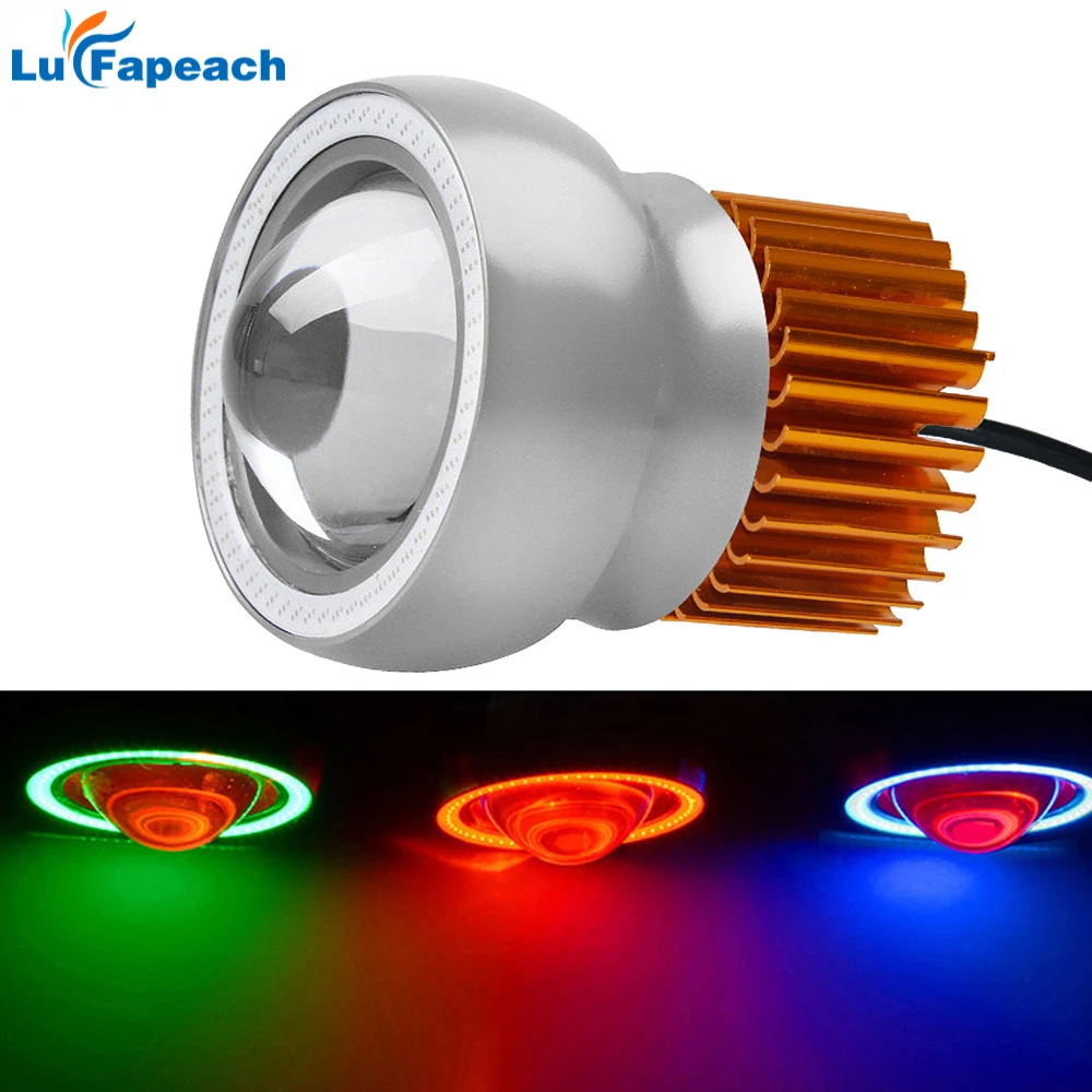 Motorbike-Projector-Hi-Lo-Beam-Motorcycle-Headlight-LED-Halo-Angel ...