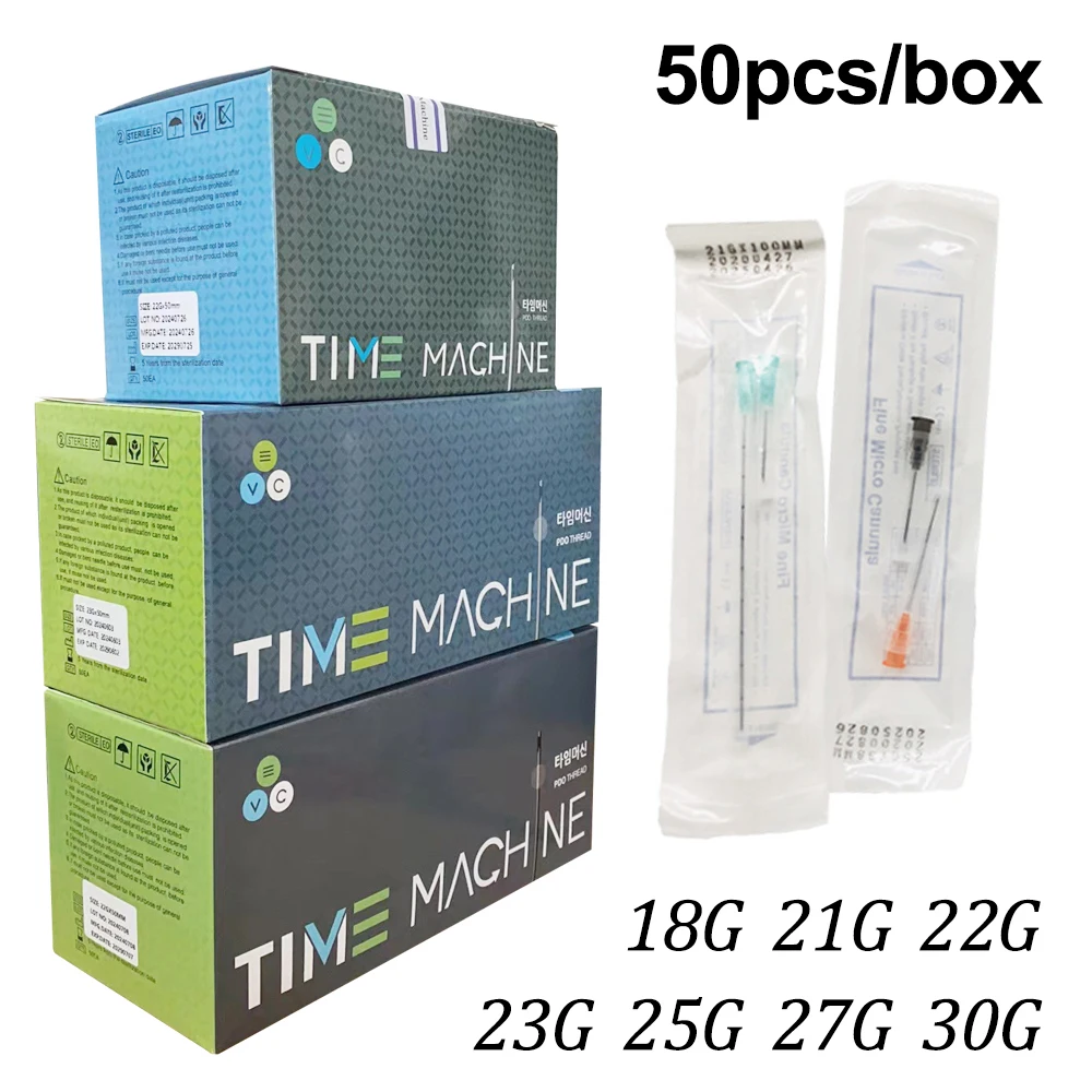 50pcs Factory Disposable Blunt-tip Cannula 22g 23G 25G 27G 18G 50mm/70 ...