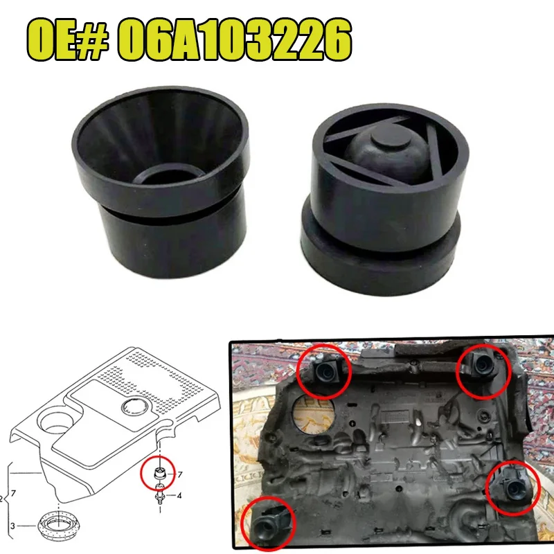 4Pcs-Engine-Cover-Grommet-Rubber-Buffer-Bumper-Mounting-Stop-Jounce ...