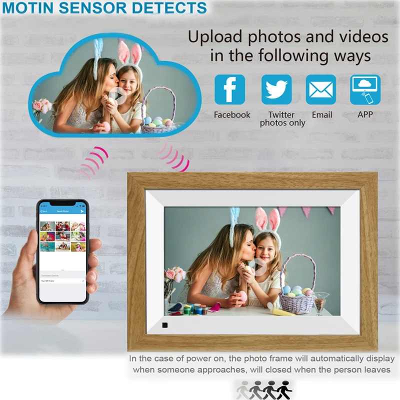 Tela-de-toque-eletr-nica-Digital-Photo-Frame-Picture-Frame-inteligente ...