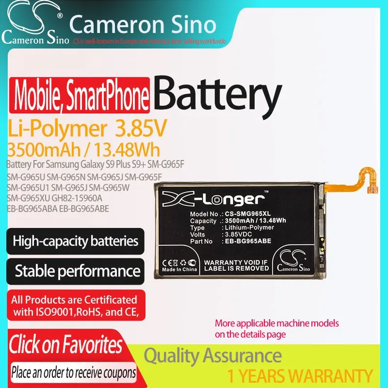 CS-Mobile-SmartPhone-Battery-for-Samsung-Galaxy-S9-Plus-S9-SM-G965F ...