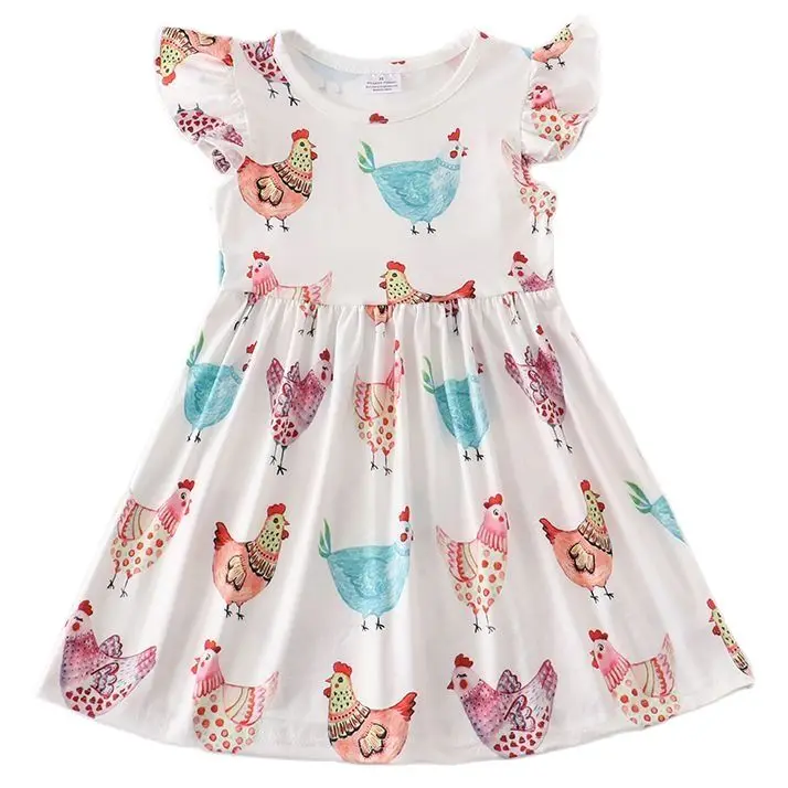 Girlymax-Summer-Baby-Girls-Chicken-Dress-Boutique-Clothes-Knee-Length ...