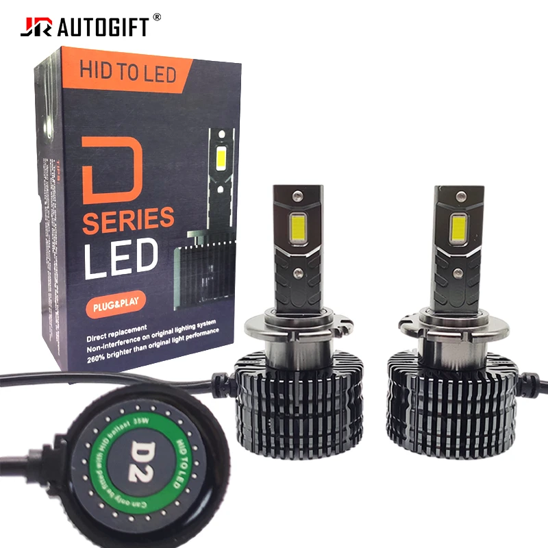2pcs Car D1s D2s D3s D4s Canbus Led Headlight Bulb Replaceable Hid 20000lm 90w Csp Chip D1 D2 D3 ...