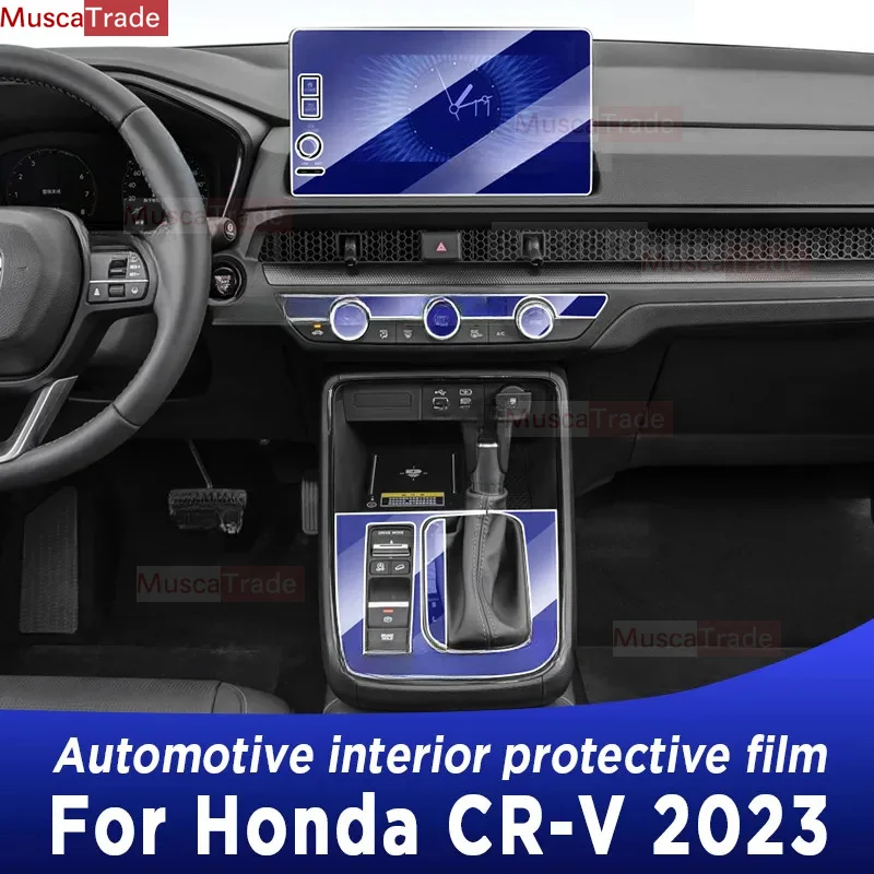 For-Honda-CRV-6th-2023-2024-Gearbox-Panel-Navigation-Automotive-Interior-Screen-TPU-Protective ...