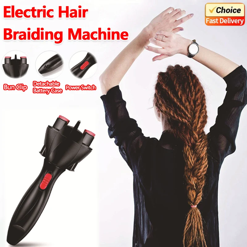 360 Degree Rotating Automatic Hair Braider Machine Two Strand Twist ...
