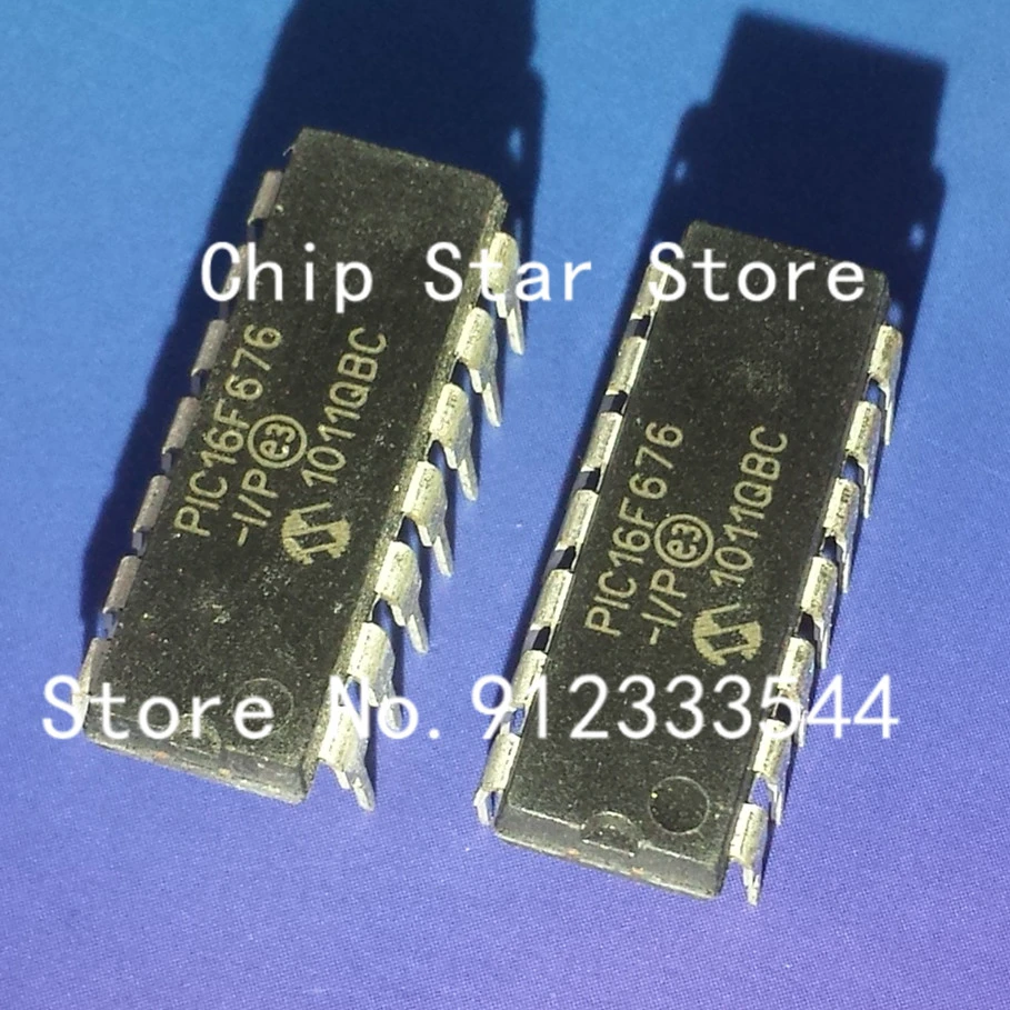 5 50pcs PIC16F676 I/P PIC16F676 DIP14 8 Bit MCU Flash PIC16 Family PIC16F6XX Series ...