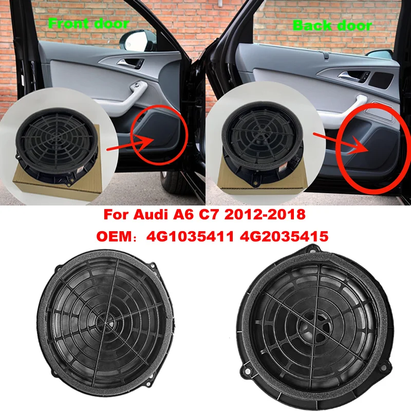 4G1035411 4G2035415 Car Front Rear Door Speaker Tweeter Middle Bass ...