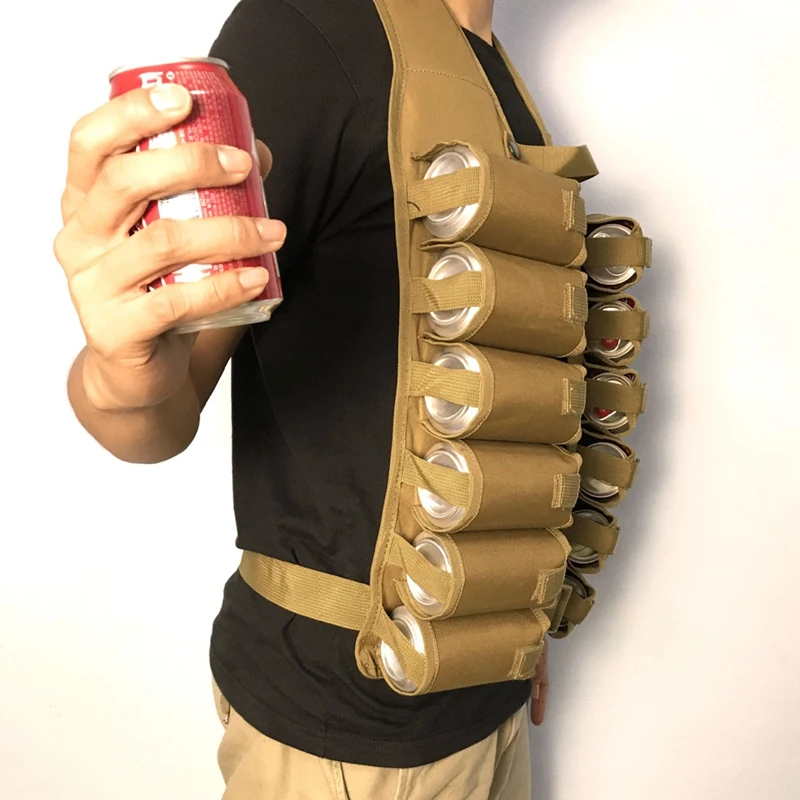 New Chest Rig Beer Belt 12 Pack Beer Drinking Vest Buckle Portable ...
