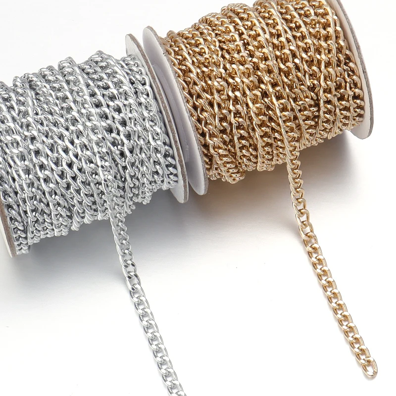 5-Yards-Roll-Aluminum-Chains-Metal-Bulk-Cross-Twisted-Link-Chain ...