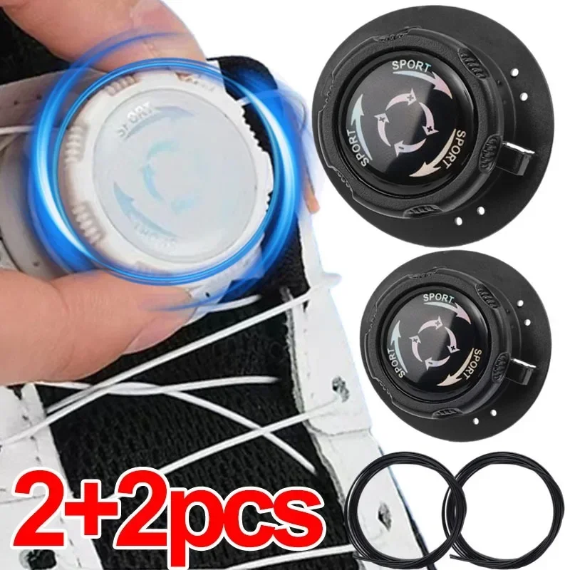 Automatic-Swivel-Sneaker-Shoelaces-Buckle-Rotate-Metal-Wire-Rope-No ...