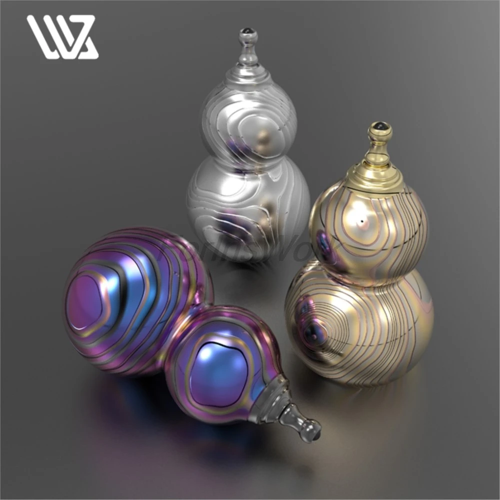 Pre-order-WANWU-EDC-VIP-Damascus-Zircuti-Mokume-46mm-Gourd-Pendant-Toy ...