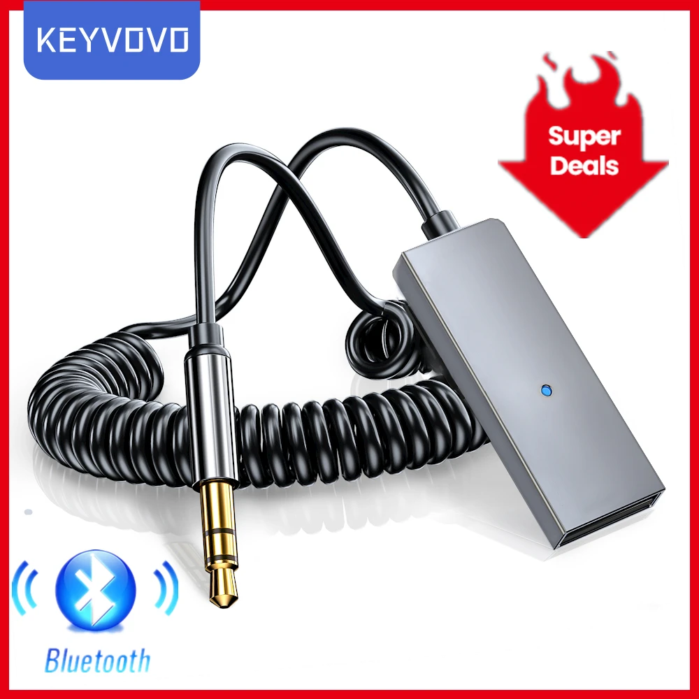 Bluetooth Aux Adapter Wireless Car Receiver Dongle USB to 3.5mm Jack ...