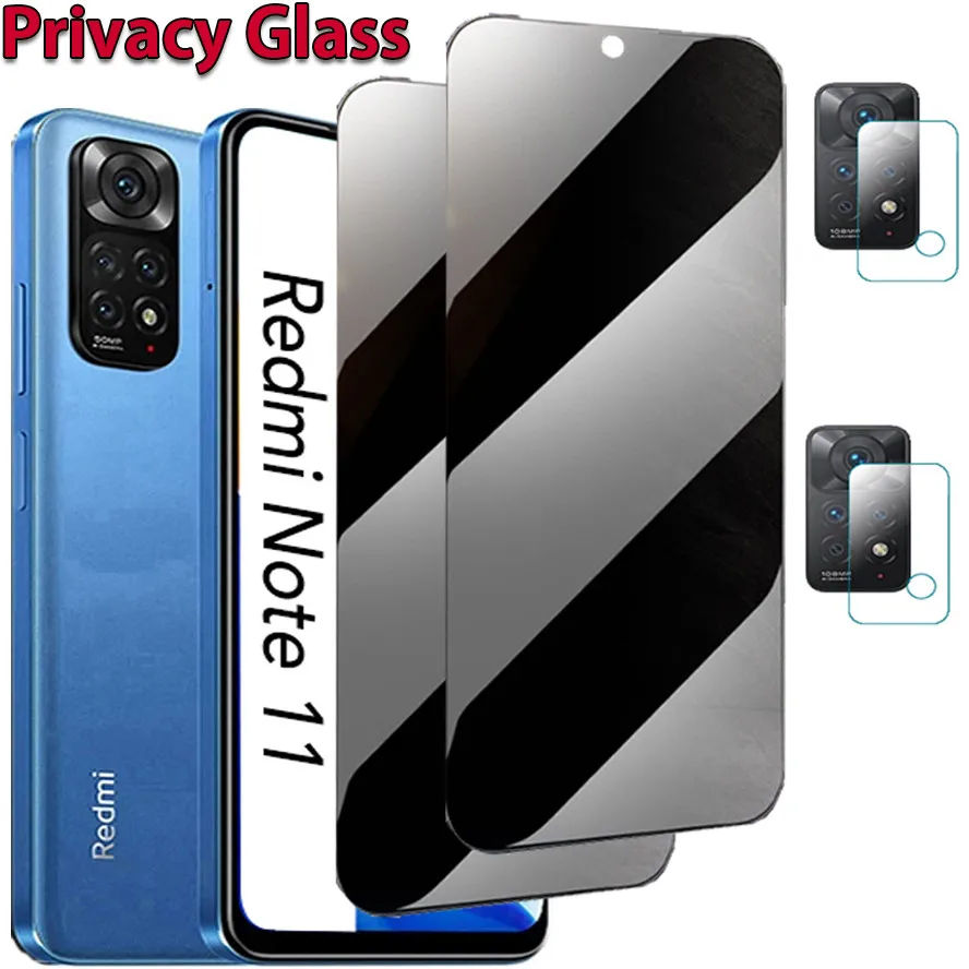 Anti-spy Glass For Redmi Note 11 Privacy Screen Protector Redmi Note 11 ...