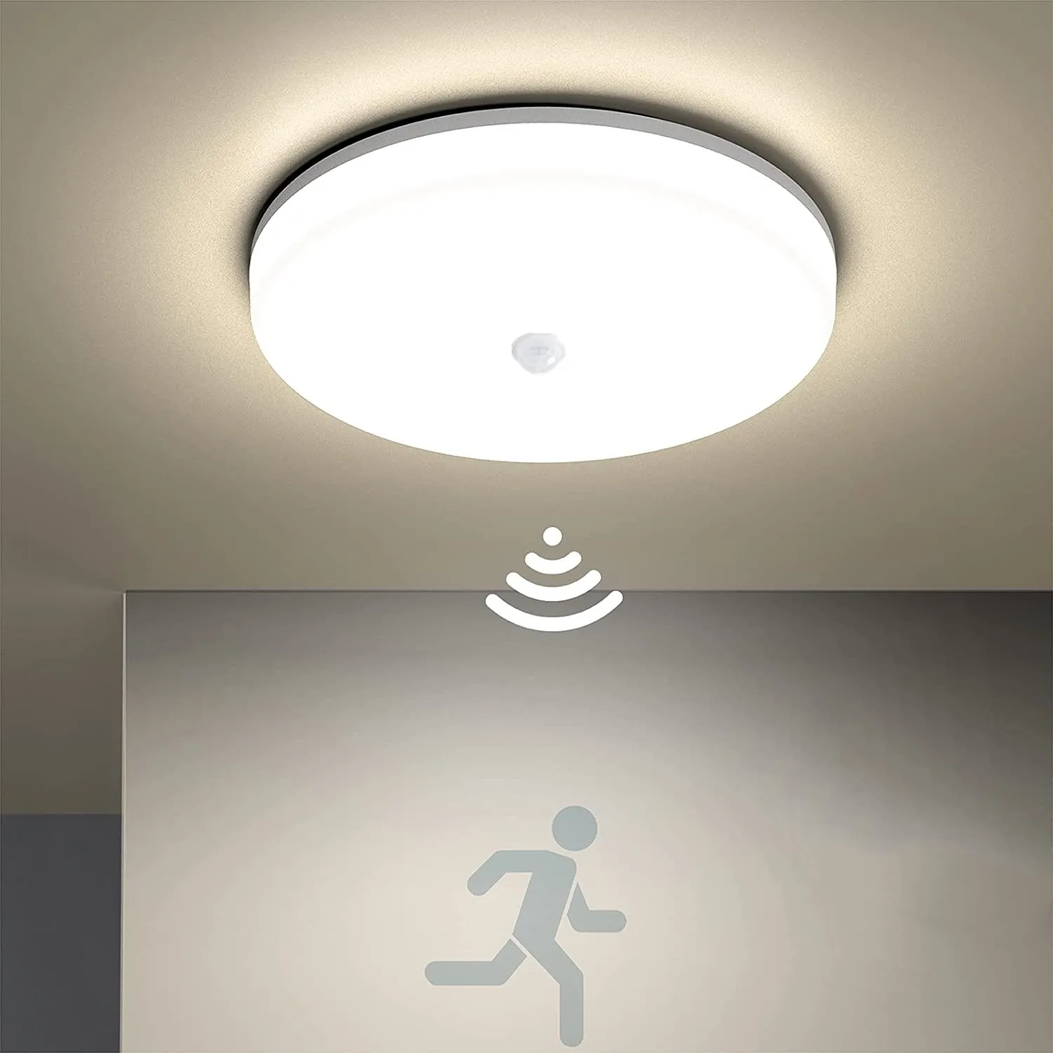 L-mpara-de-techo-LED-inteligente-con-Sensor-de-movimiento-PIR-luces-de ...