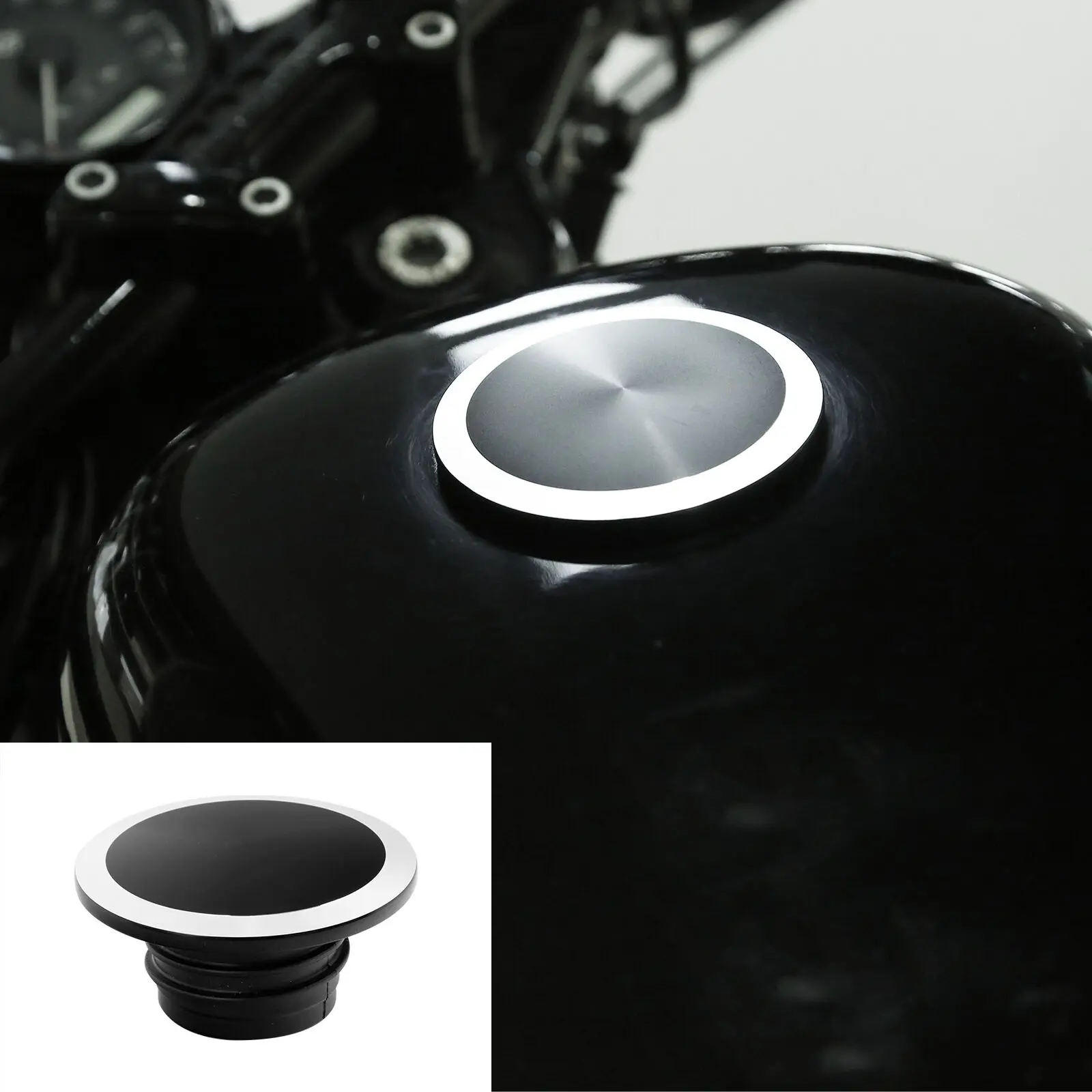 Fuel-Gas-Tank-Cap-Cover-For-Harley-Road-King-1994-2022-Dyna-1992-2017 ...