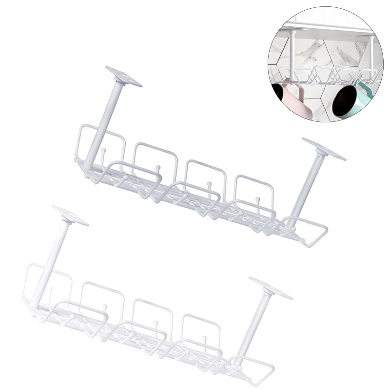 1PC-Wire-Basket-Shelf-Under-Table-Storage-Rack-Wire-Desk-Cable-Under ...