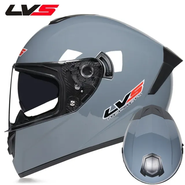 Full Face Racing Helmets Winter Warm Double Visor Motorcycle Helmet ...