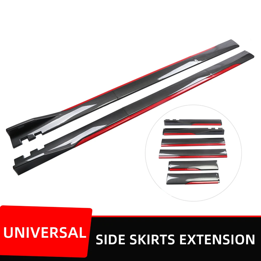 Universal Side Skirts Extension Diffuser Bodykit Car Styling Exterior ...