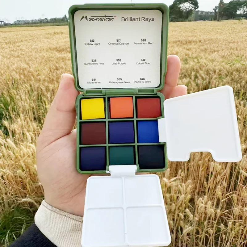 Travel-Watercolor-Paint-Kit-With-Palette-National-Style-Box-Portable ...