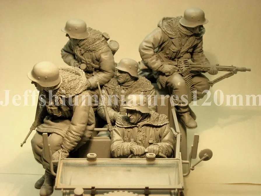 1-16-Miniature-military-Army-Assault-Combat-Team-5-Person-Resin-Figure ...