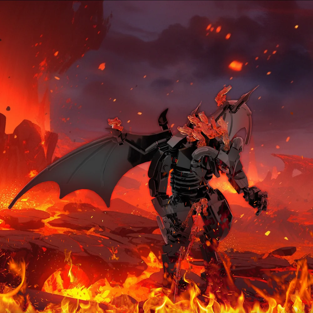 Gobricks-MOC-Rings-Movie-Balrog-of-Moria-Building-Blocks-Model-Balrog ...