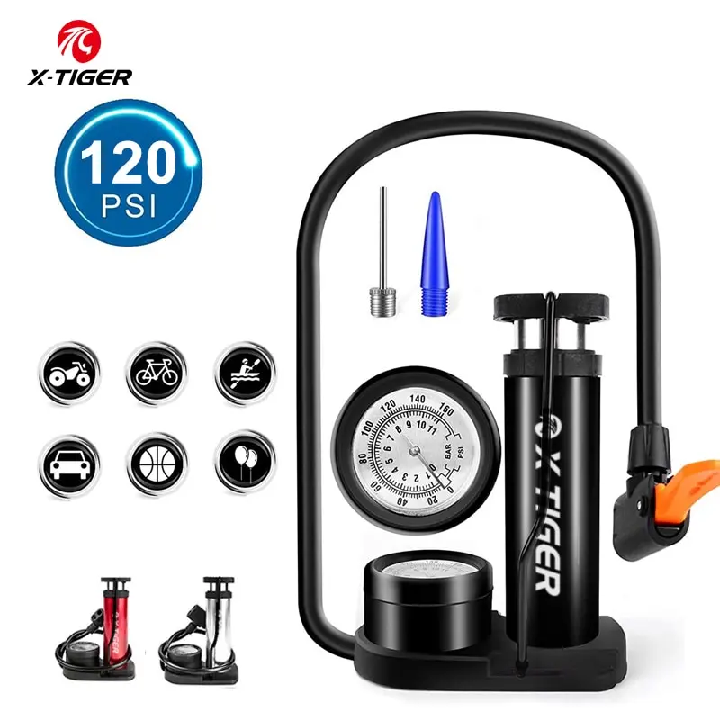 X-TIGER-Portable-Bike-Pump-High-Pressure-Pedal-Bicycle-Foot-Pump-Ultra ...