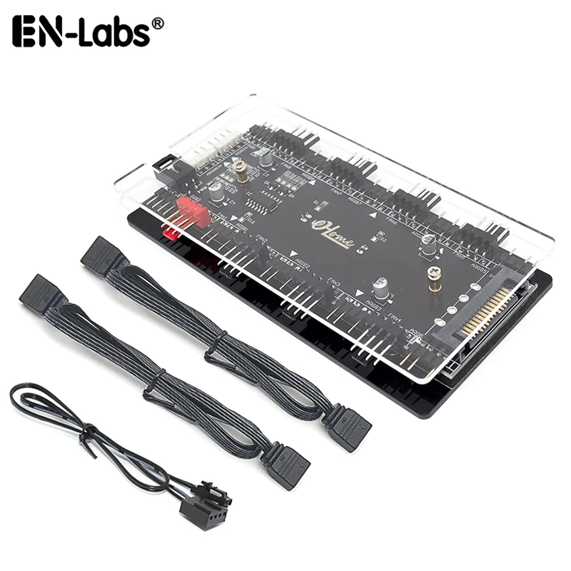 Controlador convertidor ARGB de 12V, 4 pines a 5V, 3 pines y 4 pines PWM, Hub 2 en 1, 8 puertos ...