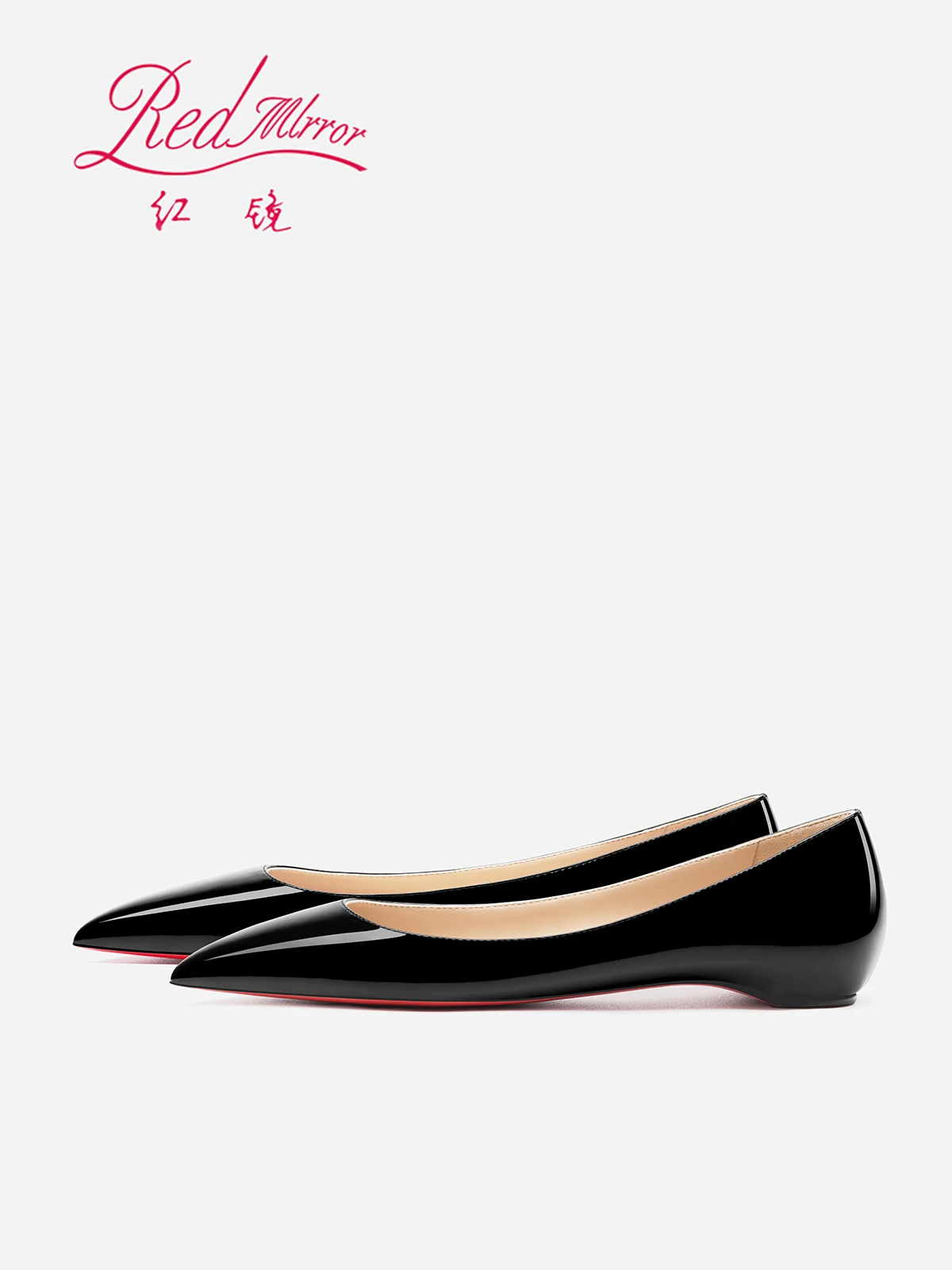 2025 New Style Pointed Bare Red Sole Flat Shoes Single Shoes Women's ...