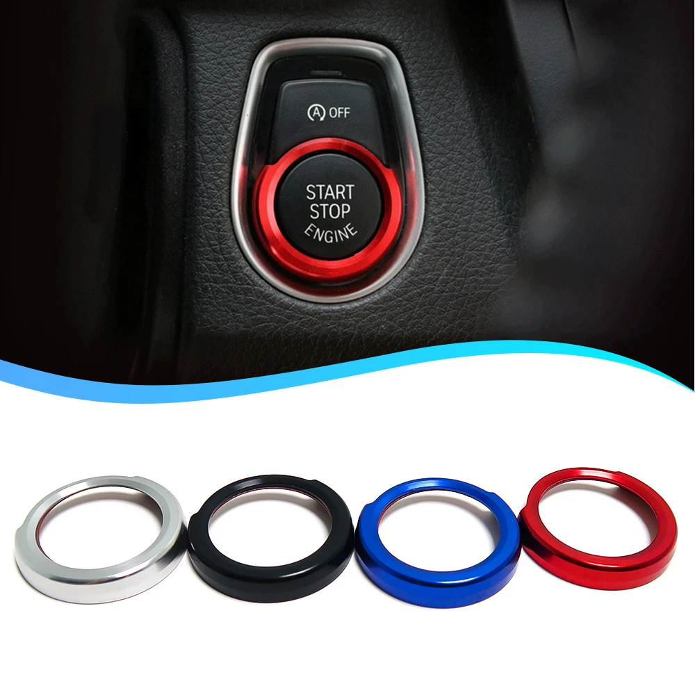Car Engine Start Button Ring Cover Stickers Ignition Ring For BMW 1 2 3 ...
