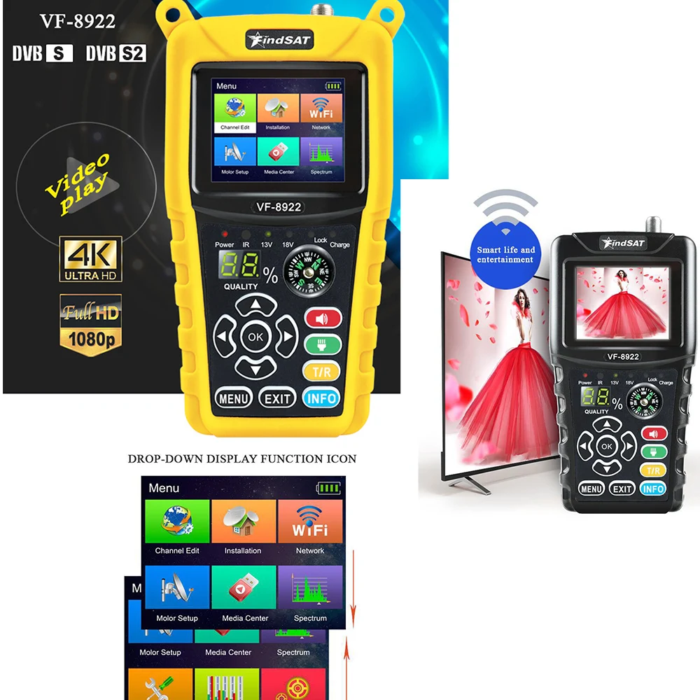 Satlink Satellite Finder | Satellite Finder Vf-6800 | Playtv Receiver ...