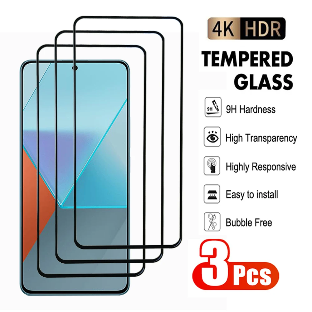 3Pcs-Tempered-Glass-For-Xiaomi-Redmi-Note-12-13-Pro-Plus-4G-5G-Screen ...