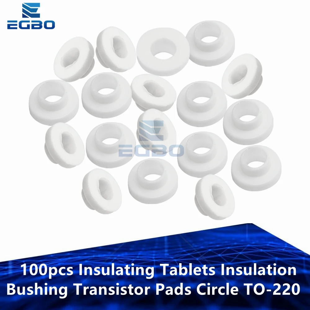100pcs-Insulating-Tablets-Insulation-Bushing-Transistor-Pads-Circle-TO ...