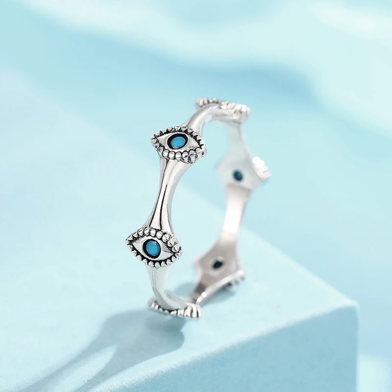 Huitan-Fashion-Silver-Color-Multi-Eye-Ring-Lady-Personalized-Trend ...