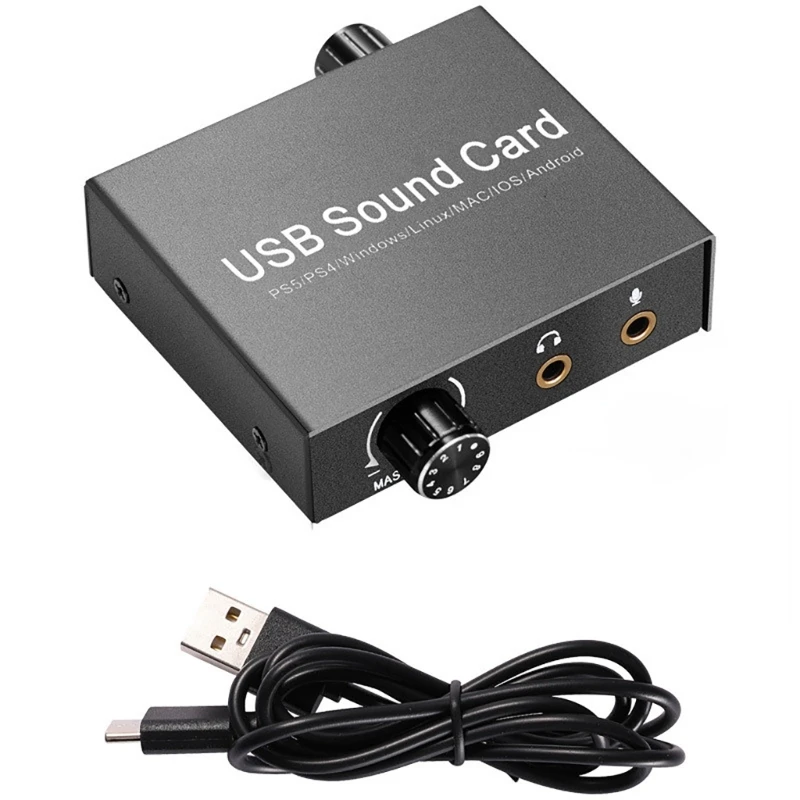 USB-Sound-Card-External-Sound-Card-with-Volumes-Control-USB-to-3-5mm ...