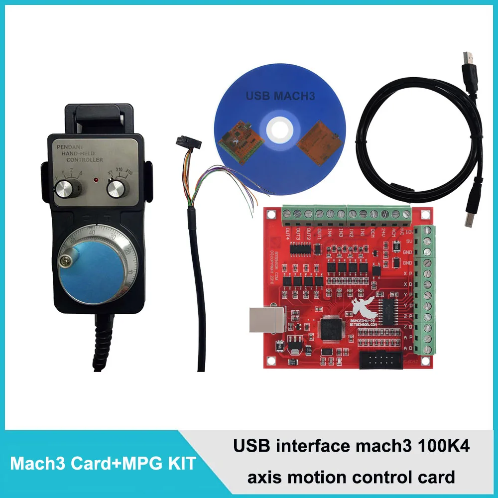 Kit de mecanizado CNC, tarjeta de control cnc, interfaz USB, mach3 100K ...